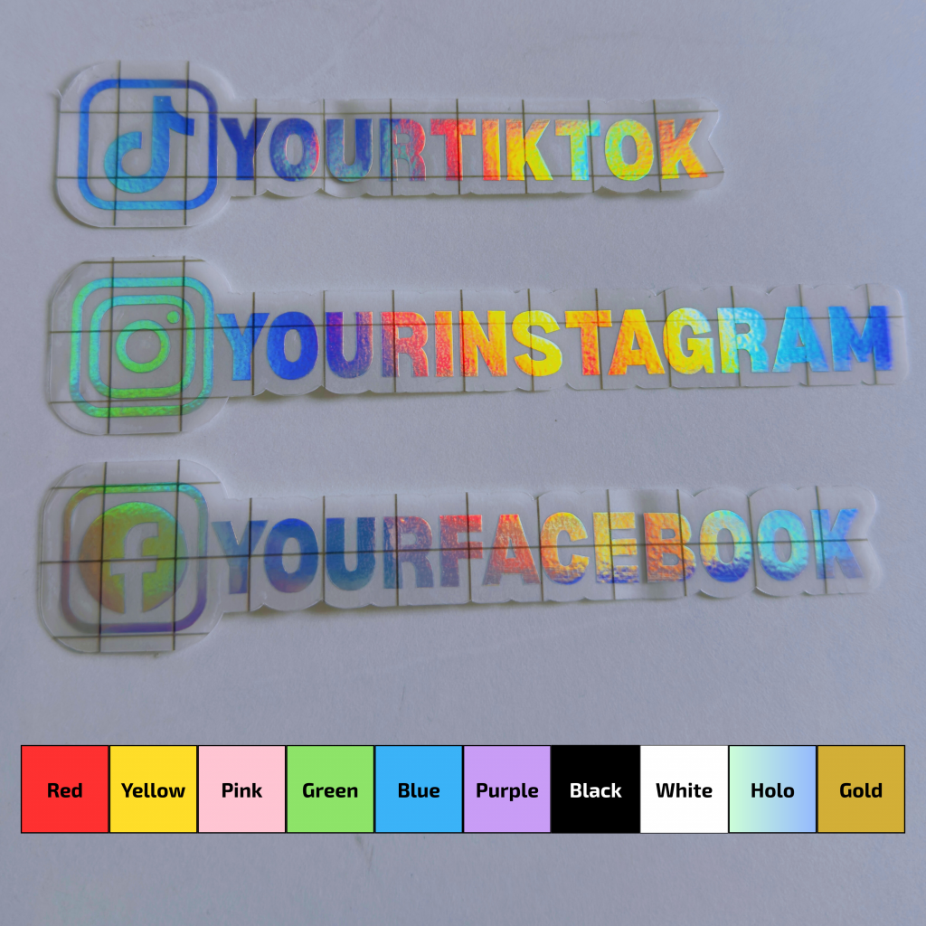 Custom Social Sticker - Fusion Print